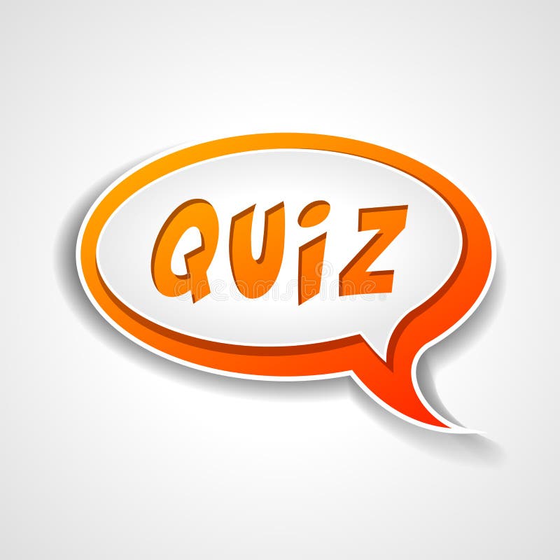 Quizz speech bubble stock vector. Illustration of test - 107715812