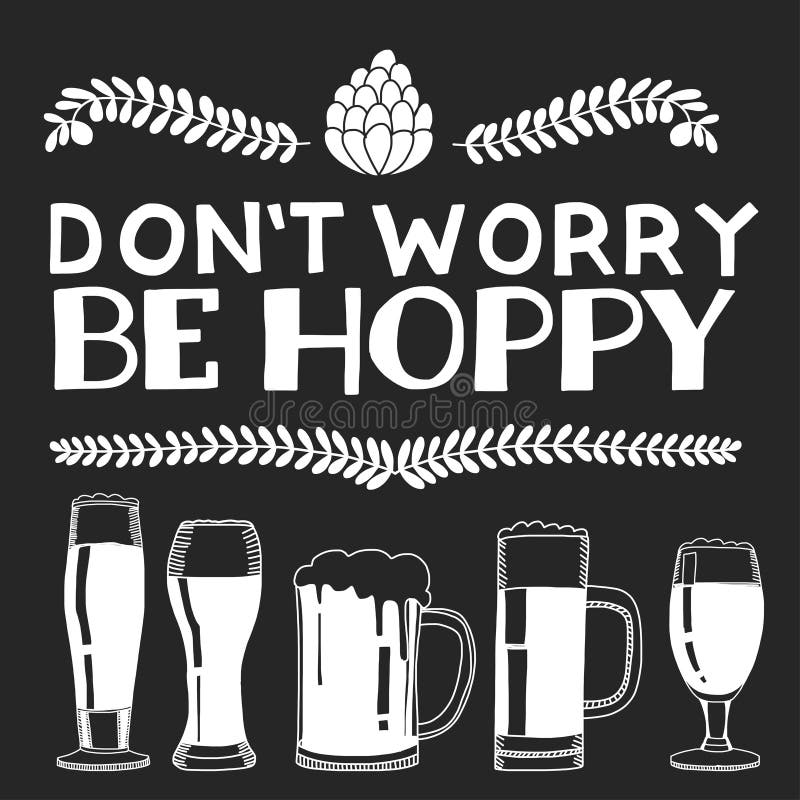 Beer Quote Hand Drawn Vector Image with Quote about Beer, Lager, Stout ...