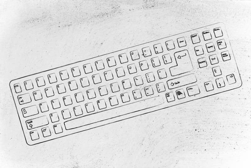 Keyboard qwerty old stock photo. Image of netbook, electronics - 219802296