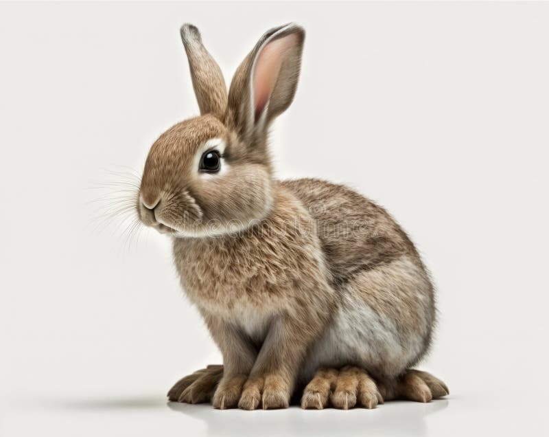 Illustration of Rabbit Isolated on White Background. Generative AI ...