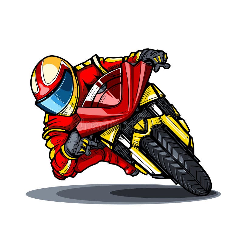 Illustration of a Racer on a Motorcycle on Speed Stock Vector ...