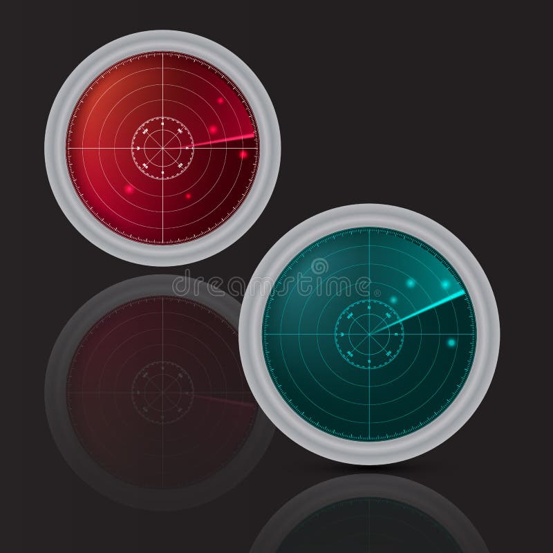 Illustration of RADAR SET stock vector. Illustration of digital - 75819856