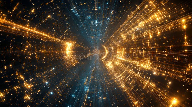 An Illustration of a Radiant Star Explosion with Luminous Particles and ...