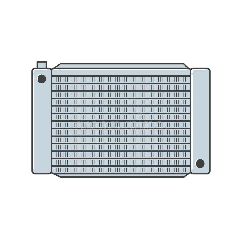 Car Coolant Radiator On White Background For Graphic And Web Design ...