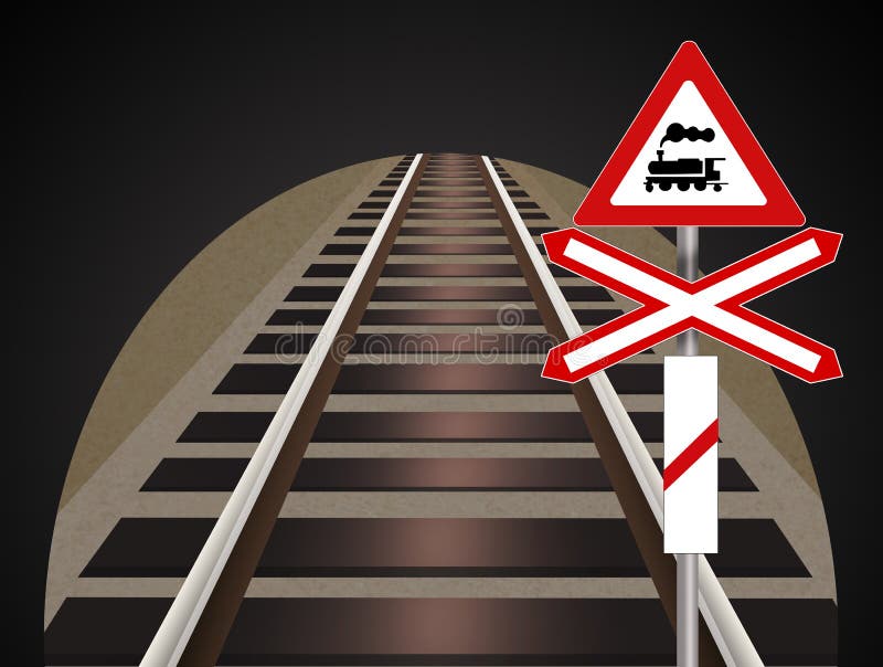 Rail Crossing Signal Icon, Simple Style Stock Vector - Illustration of ...