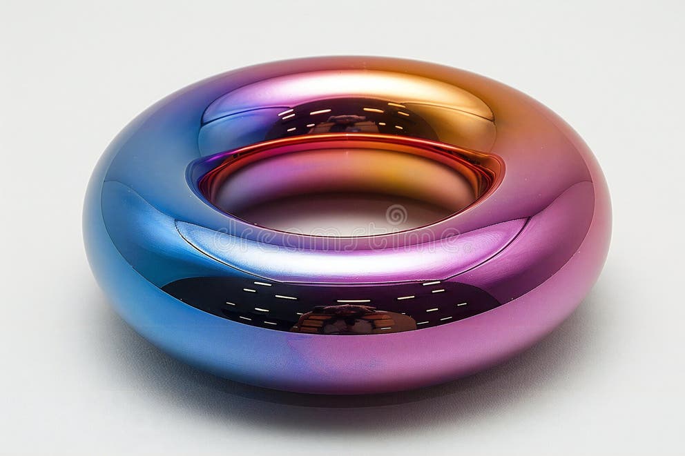 Rainbow Anodized Titanium Body Ring with Solid Sphere Tip, White ...