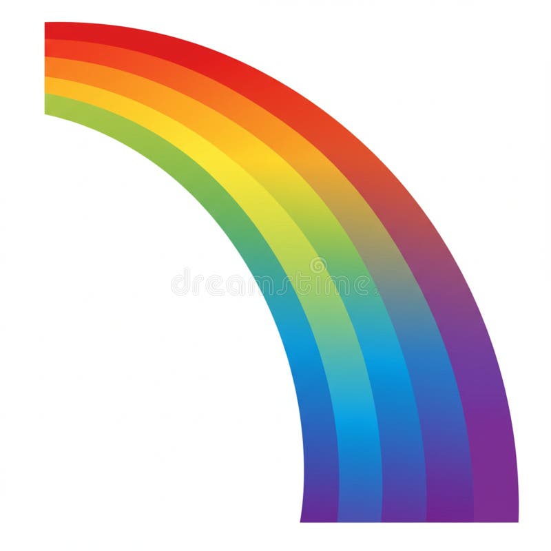 An Illustration of a Rainbow Displaying an Arc with Seven Distinct ...