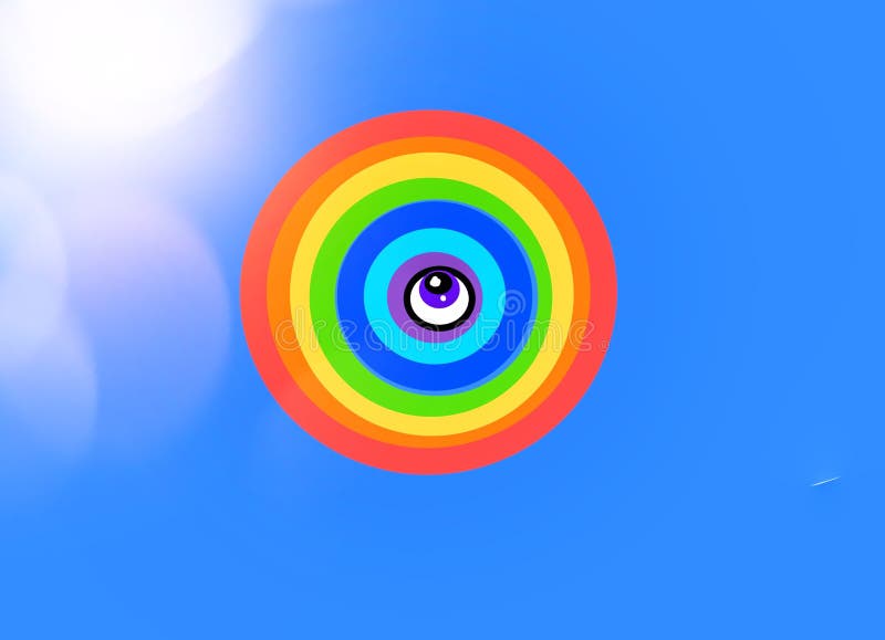 Illustration of Rainbow Have a Eye. Stock Illustration - Illustration ...