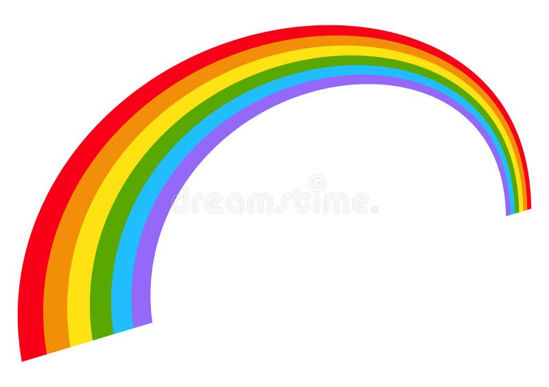 Illustration with Rainbow Shapes Isolated on White. Stock Vector ...