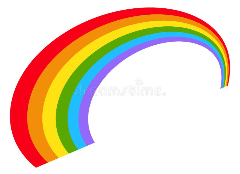 Illustration with Rainbow Shapes Isolated on White. Stock Vector ...