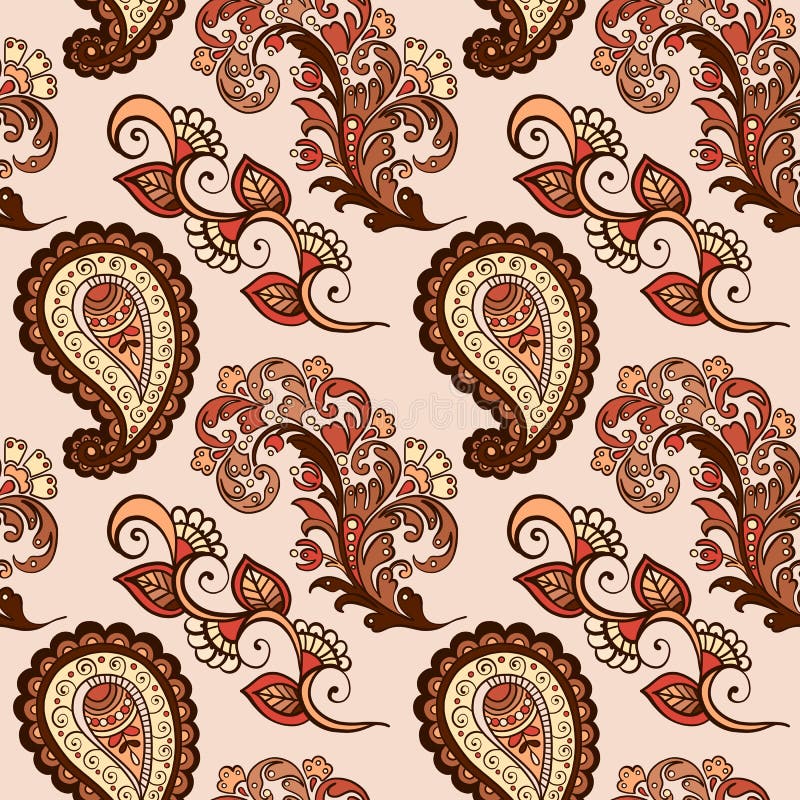 Light Brown Paisley Background
