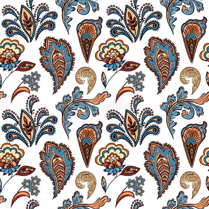 Kashmiri Pattern Stock Illustrations – 559 Kashmiri Pattern Stock ...