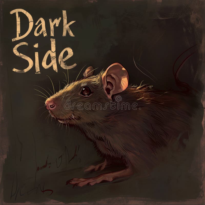 Illustration of a Rat on a Dark Background 3 Stock Illustration ...