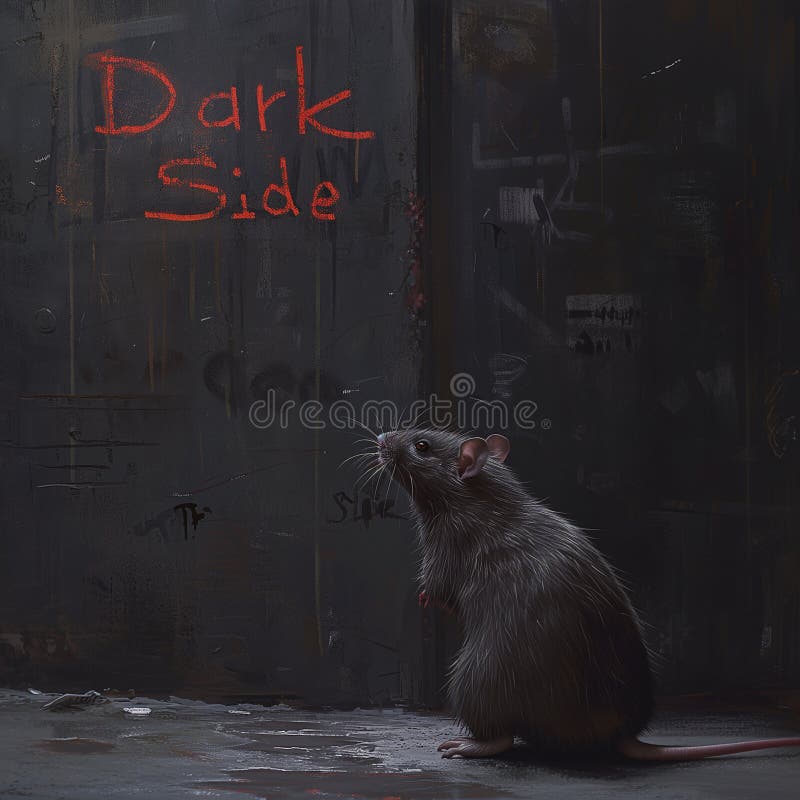 Illustration of a Rat on a Dark Background 2 Stock Illustration ...