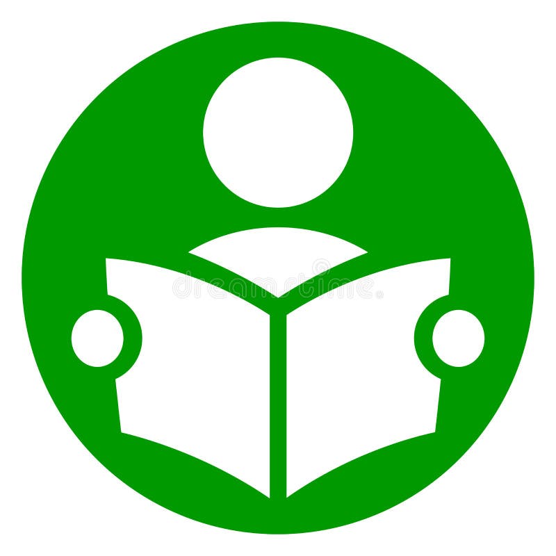 Reading book circle icon stock vector. Illustration of open - 107351705