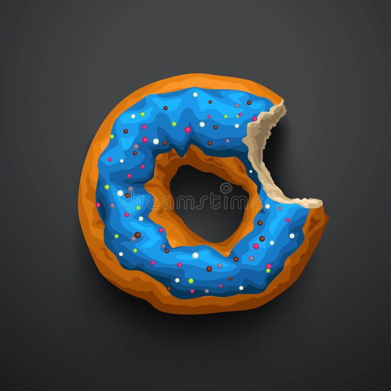 Blue Donut Glaze Background Set. Liquid Sweet Flow, Tasty Dessert ...