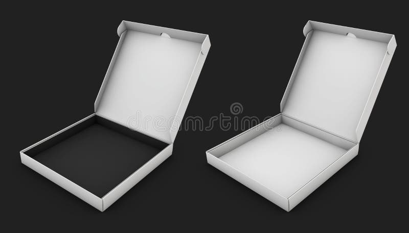 Illustration of Realistic Empty Book Boxes, Isolated Black Stock ...
