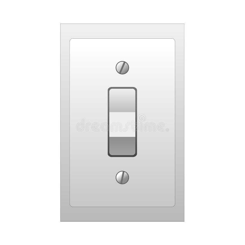 Illustration of Realistic Light Switch on Red Background Stock ...