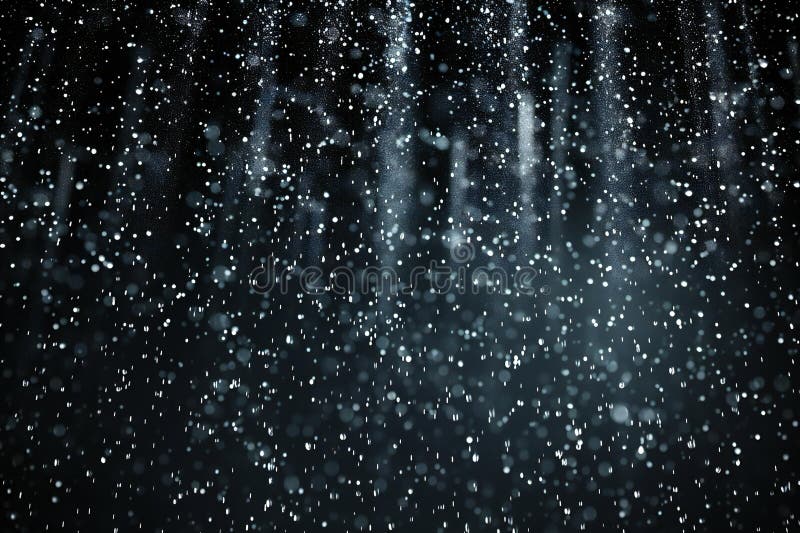 Realistic Rain Texture on Black Background, No Water Particles ...