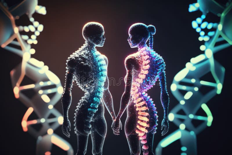 Realistic X-ray of Human Bodies Stock Illustration - Illustration of ...