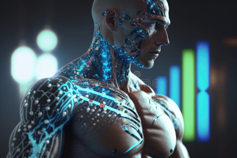 Realistic X-ray of Human Body Stock Illustration - Illustration of ...