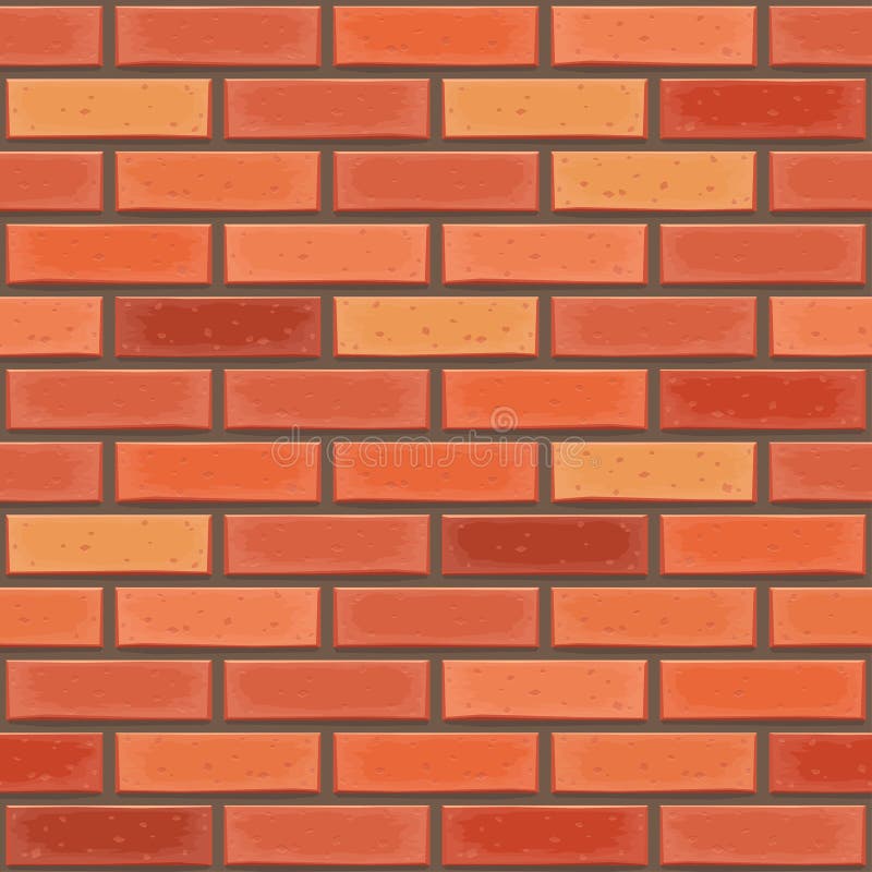 Various Red Color Brick Wall Seamless Pattern Stock Vector ...