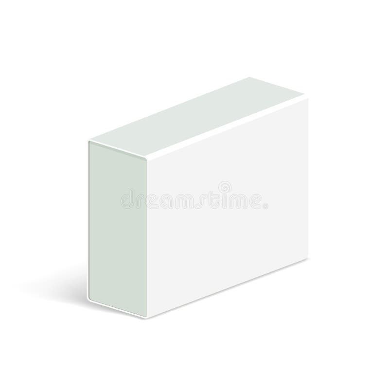 Illustration of Realistic Vector Blank White Packaging Box Template for ...