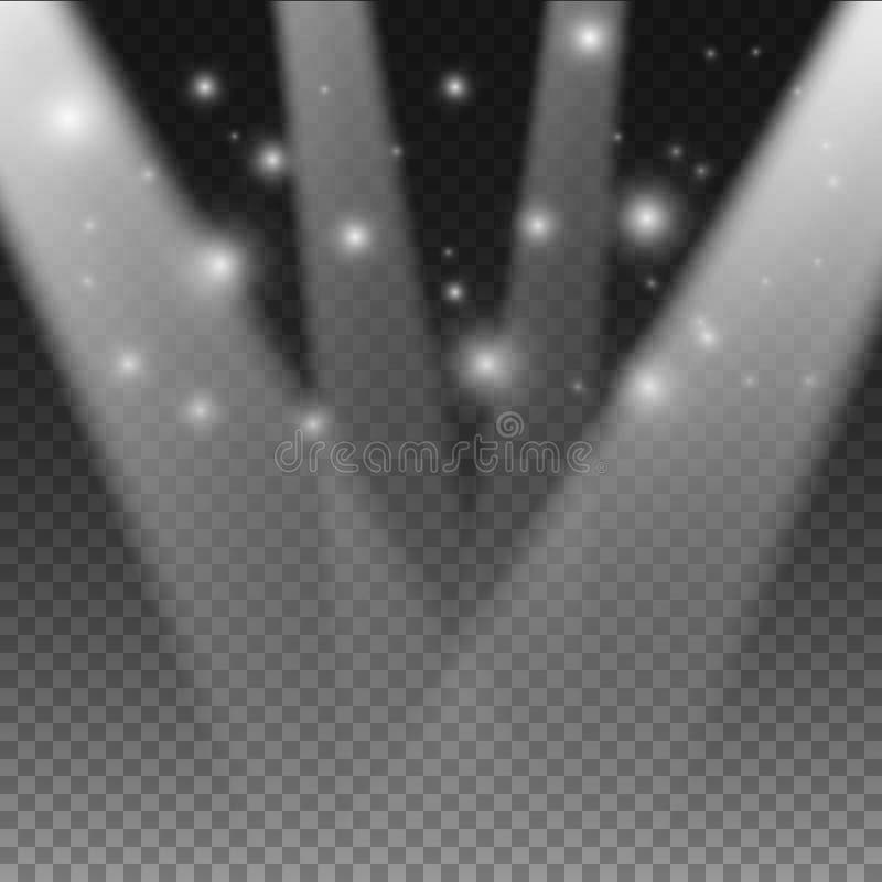 Realistic Vector Stage Light Effect. Transparent Bright Glowing Concert ...