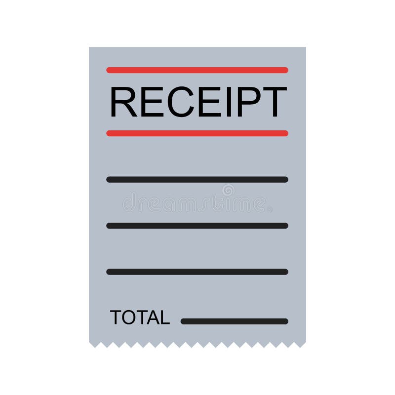 Illustration Receipt Icon for Personal and Commercial Use. Stock ...