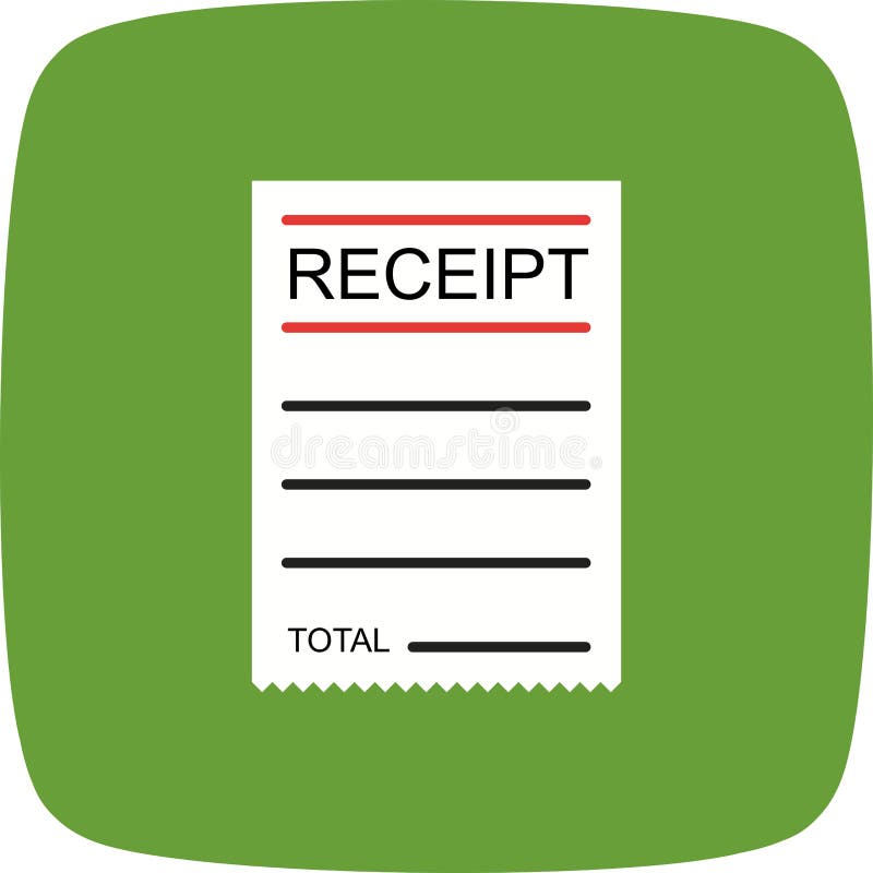 Illustration Receipt Icon for Personal and Commercial Use. Stock ...