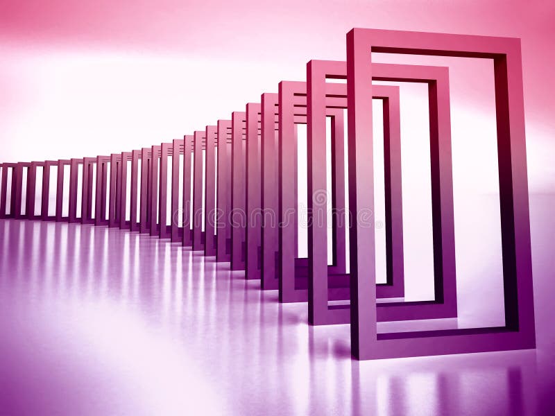 Illustration with Rectangles in 3D Stock Illustration - Illustration of ...