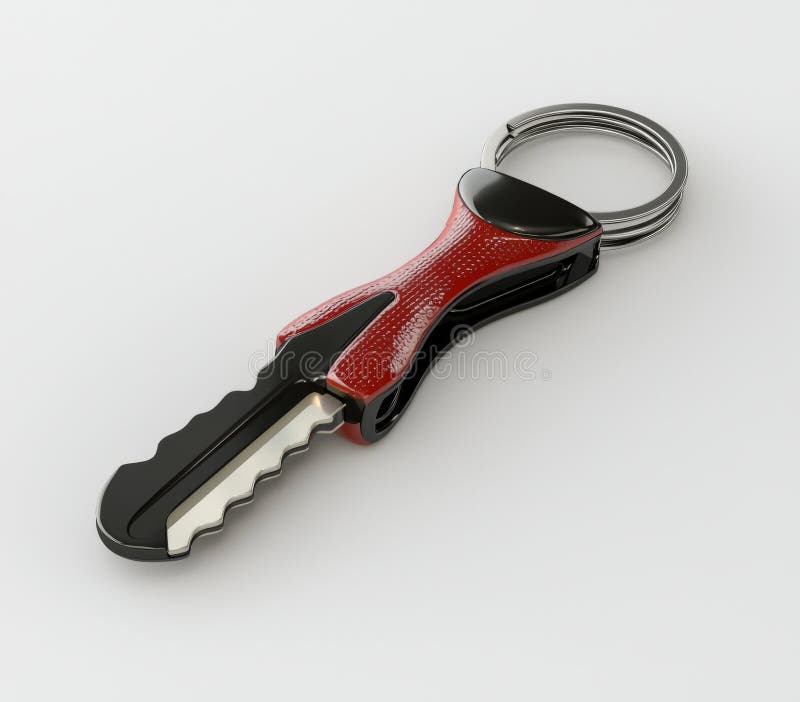 An Illustration of a Rectangular Key Ring Blank Template. Stock Photo ...