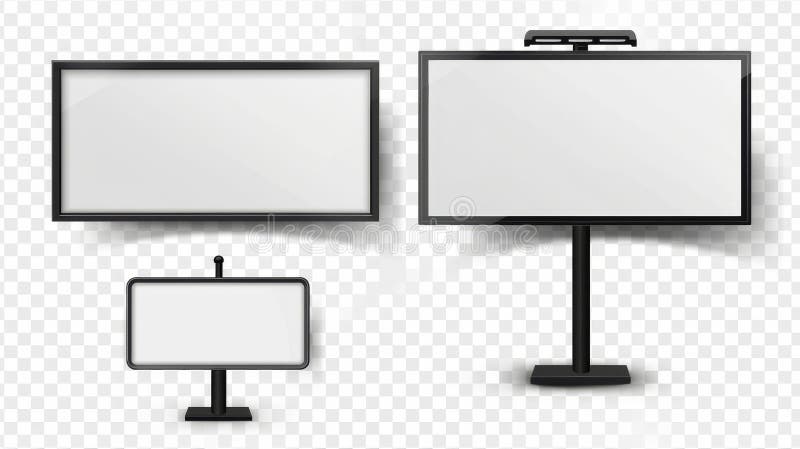 An Illustration of a Rectangular Wall Lightboard, a Blank White Screen ...