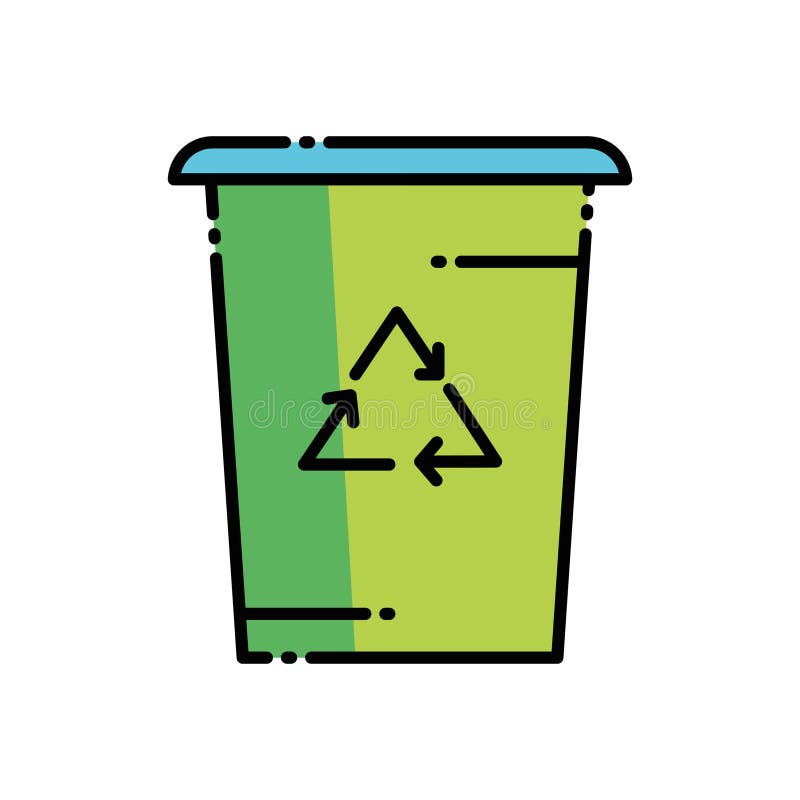 Illustration of a Recycling Bin Stock Illustration - Illustration of ...