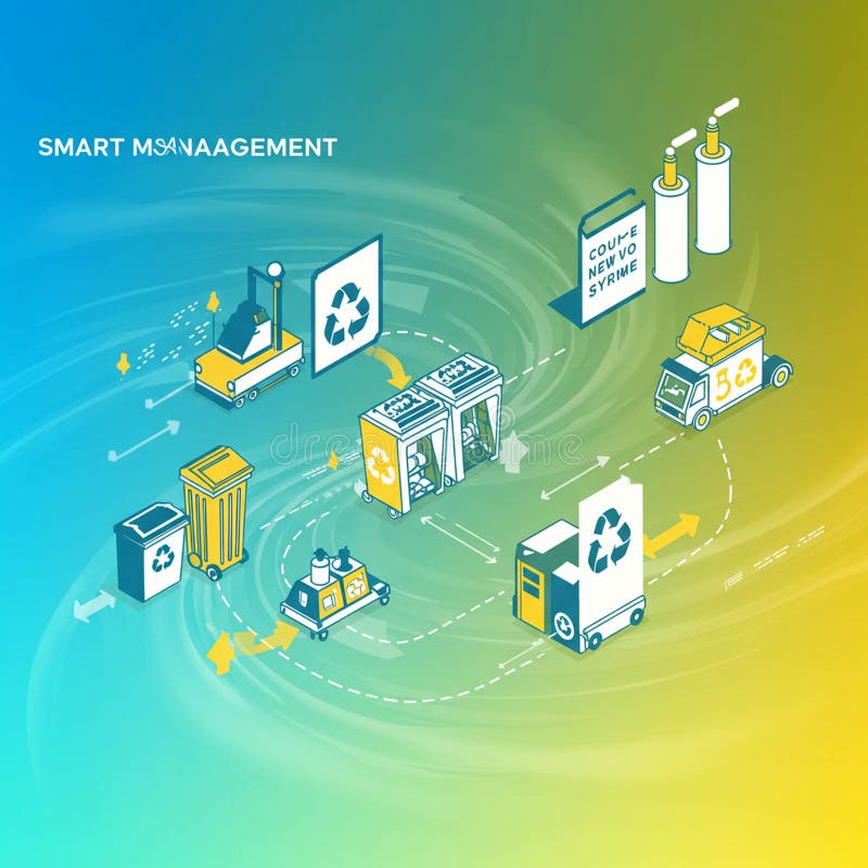 An Illustration of a Recycling Process Featuring Multiple Stages ...