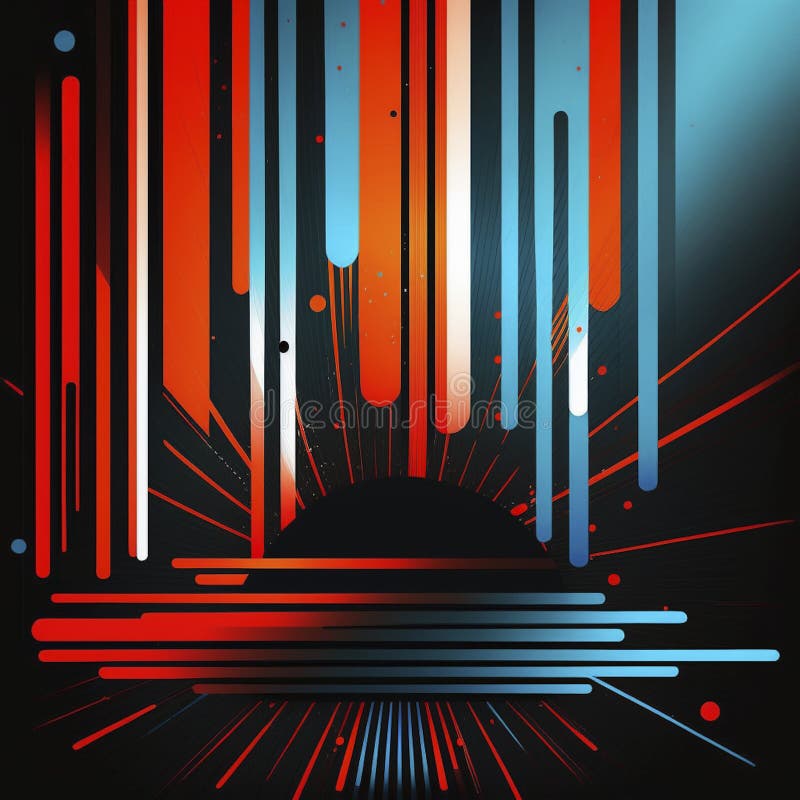 Illustration Red Abstract Background Modern Futuristic Graph ...