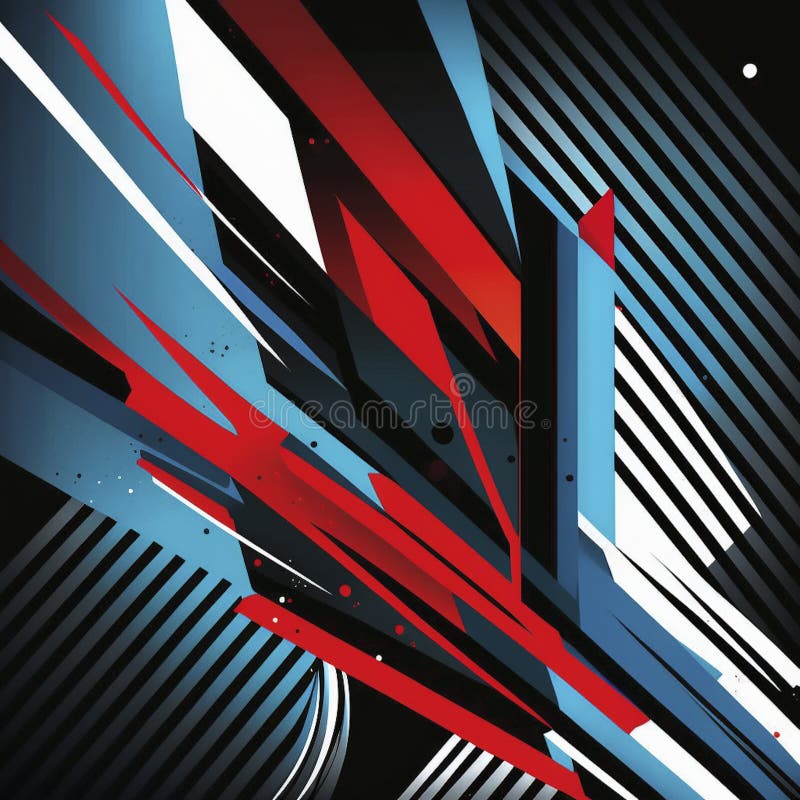 Illustration Red Abstract Background Modern Futuristic Graph ...