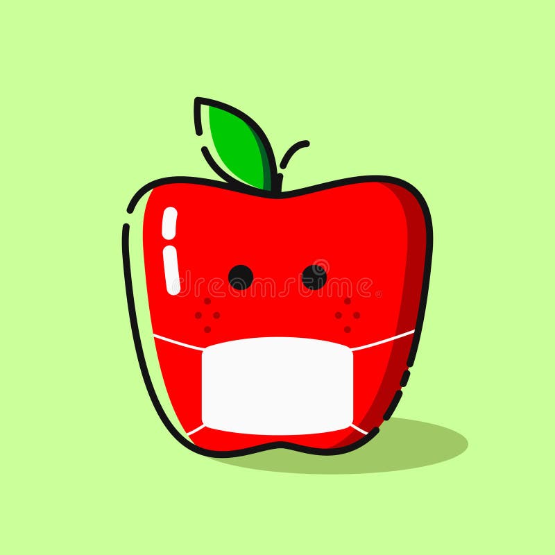 Art Cartoon Red Apple Mask Stock Illustrations – 9 Art Cartoon Red ...