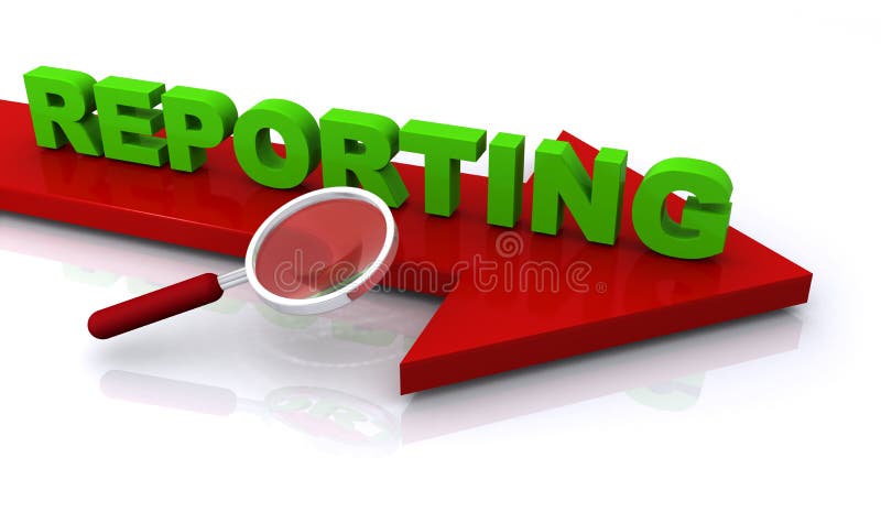 Reporting concept stock illustration. Illustration of painting - 109542550