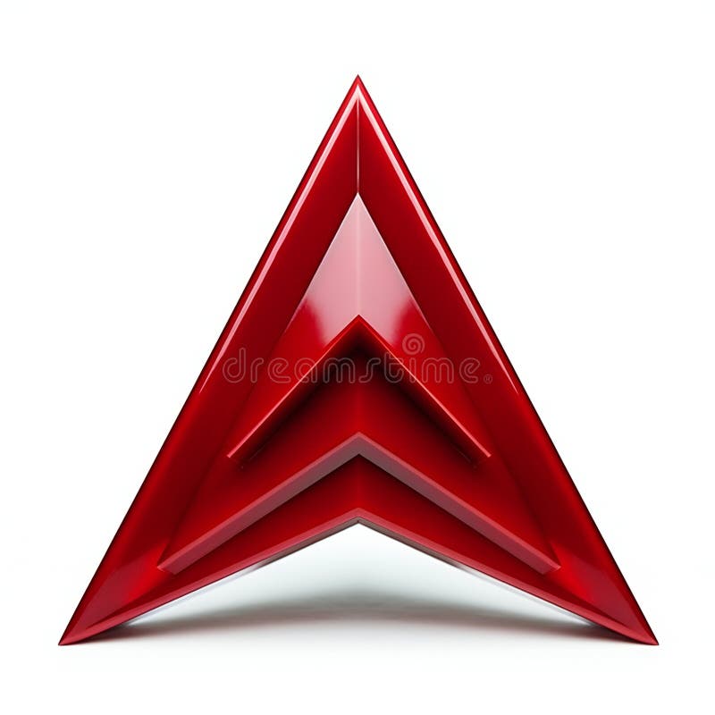 Red Arrow on White Background Stock Illustration - Illustration of ...