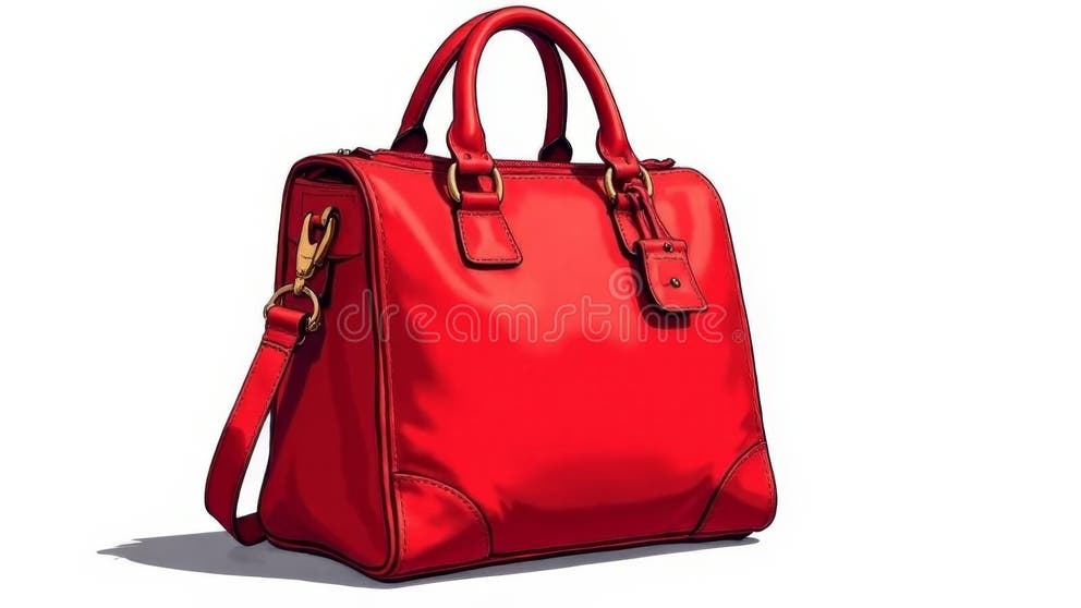 Illustration of Red Bag on White Background Stock Illustration ...