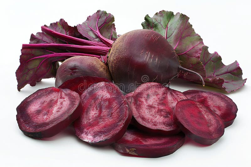 Red Beet with Cut Out Leafs, Isolated on the White Background Stock ...