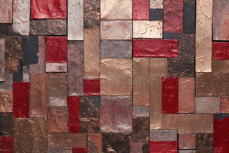 Red and Black Mosaic Tile Wall Texture, Abstract Background and Texture ...
