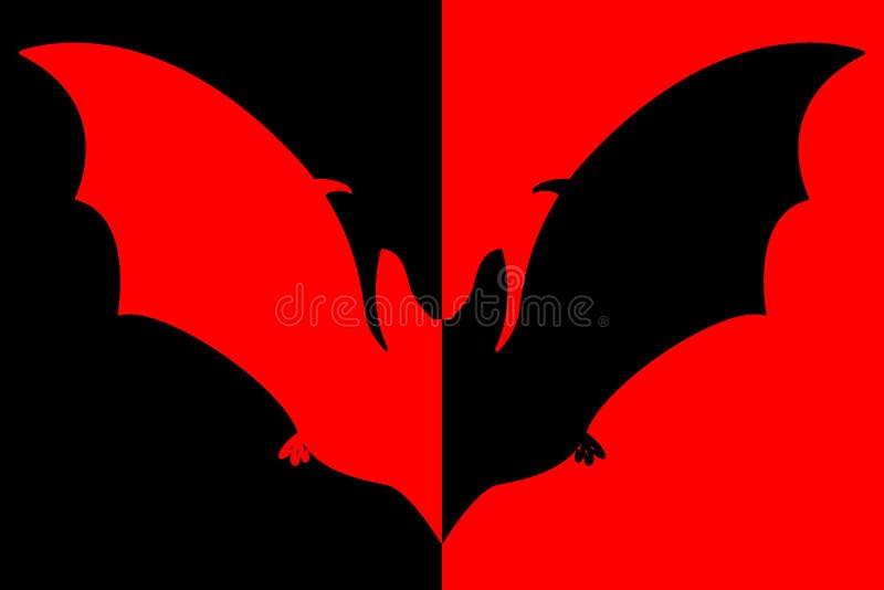 Abstract bat silhouette stock vector. Illustration of wildlife - 259854140