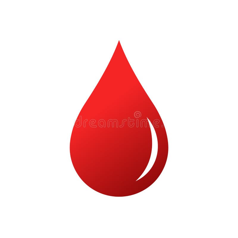 Vector Illustration of Red Blood Drop Icon. Stock Vector - Illustration ...
