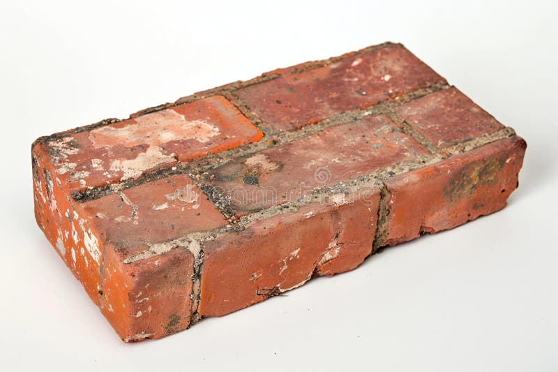 A Red Brick, Rectangular in Shape with Visible Textures and Marks on it ...