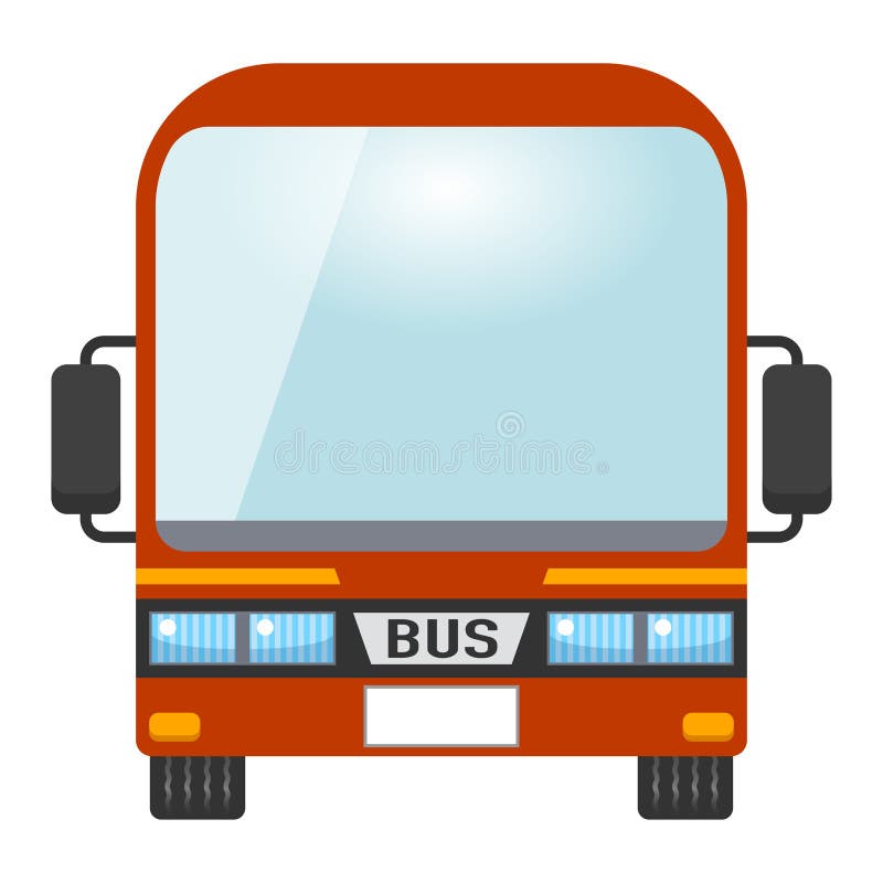 Illustration of red bus stock vector. Illustration of white - 127850898