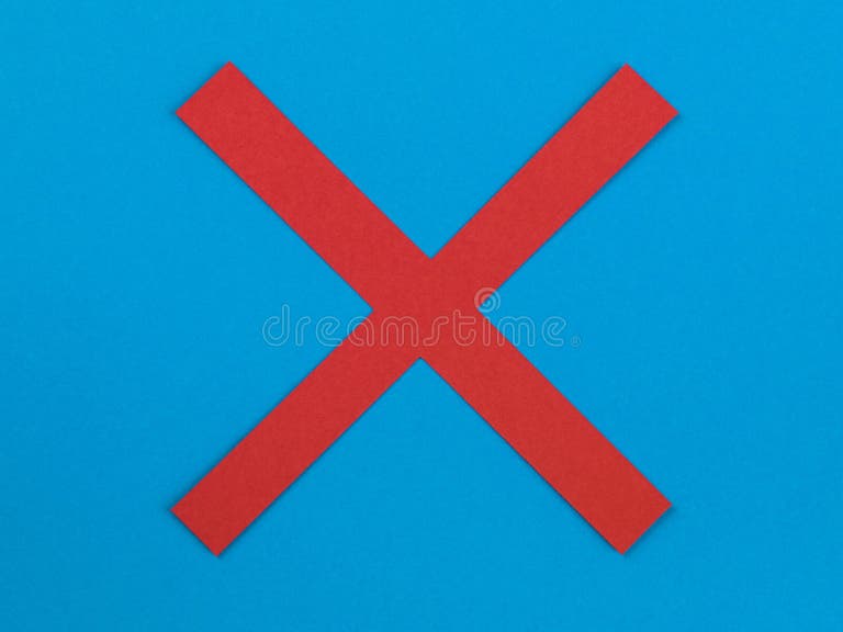 Illustration of a Red Cross on a Blue Background Stock Illustration ...