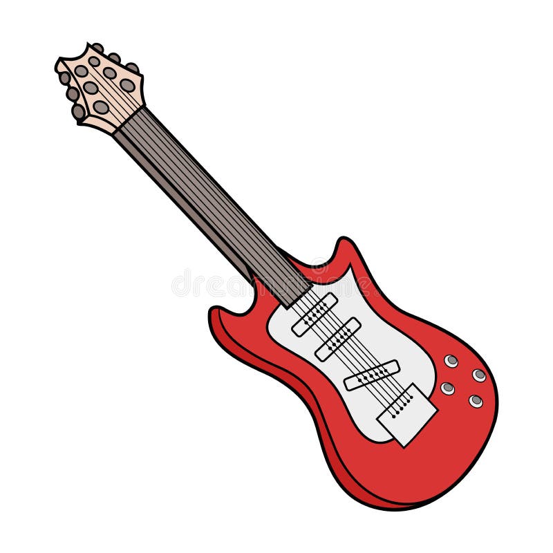 Red Electric Guitar Icon Cartoon Stock Illustrations – 229 Red Electric ...