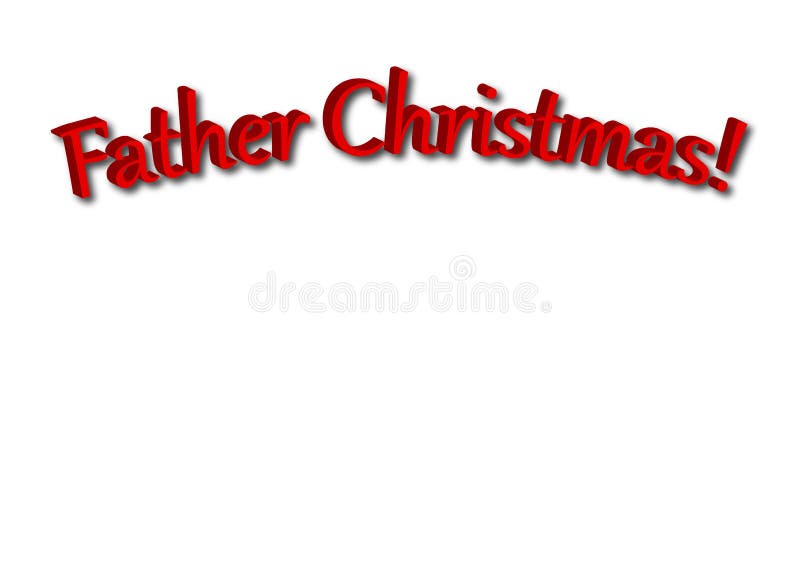 Illustration, Red Father Christmas Write Isolated in a White Background ...